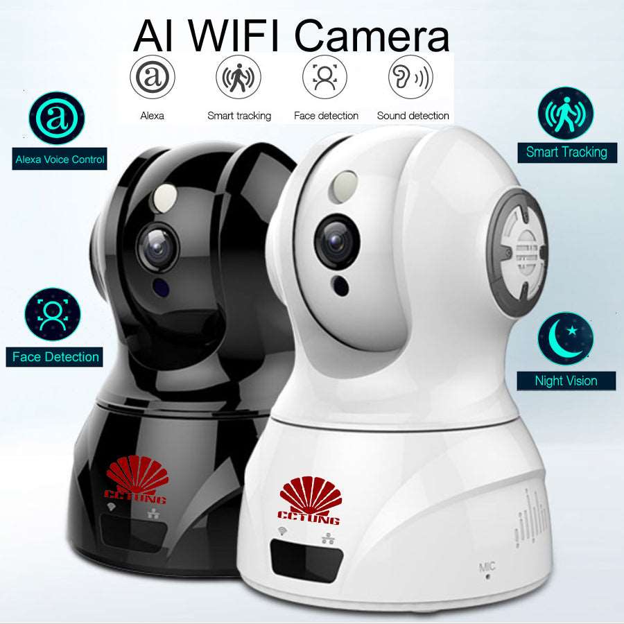 1080P Smart WIFI PTZ HD IP Cloud Camera with Alexa Voice Control Auto ...