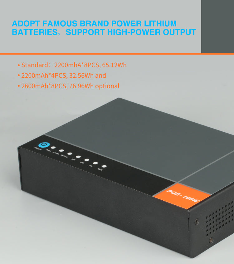 Mini UPS POE portátil de alta potencia de 100 W con puerto USB de 5 V ...
